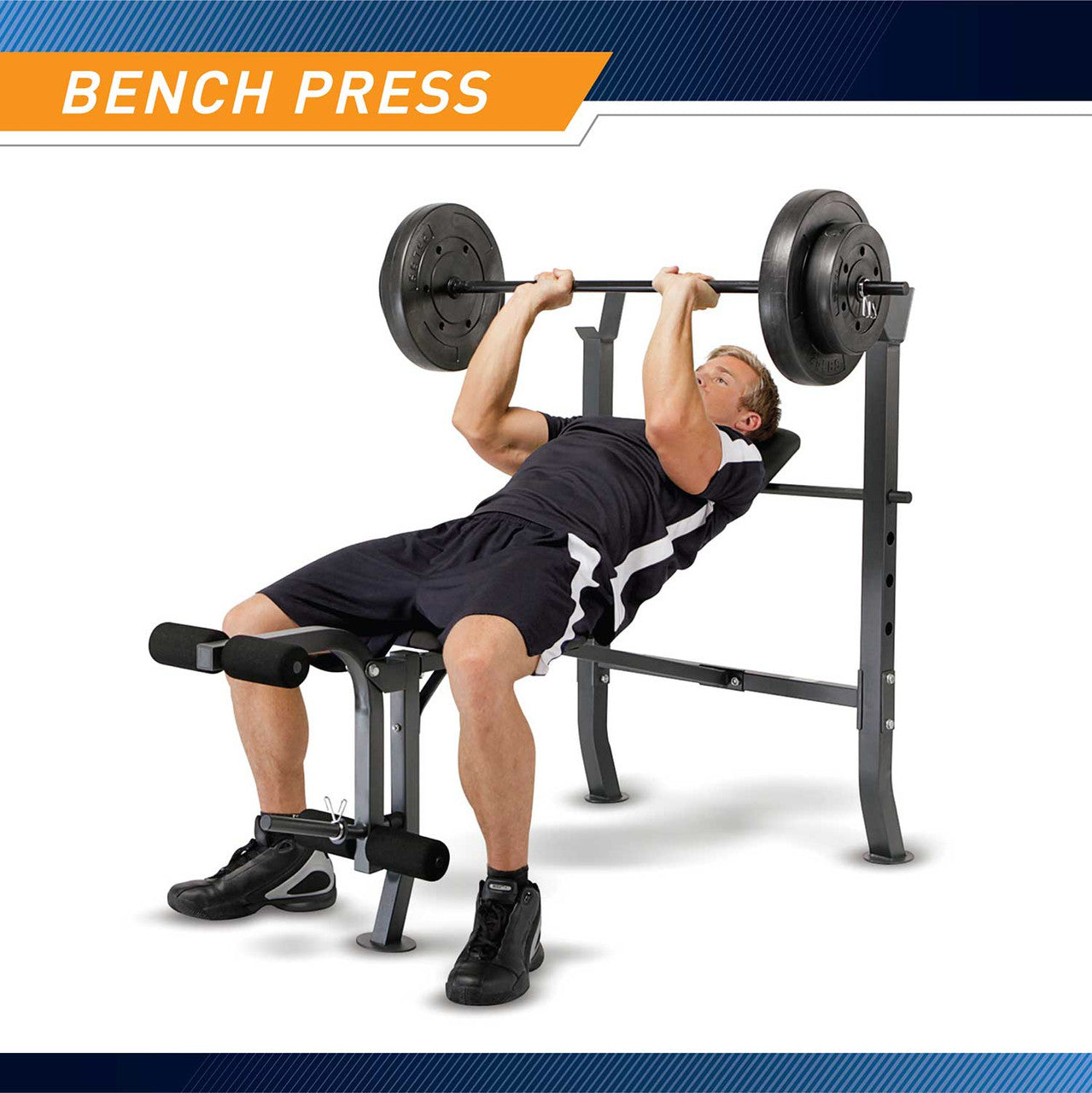 Marcy Diamond Elite MD-2082W Standard Bench w/ 100lb Weight Set